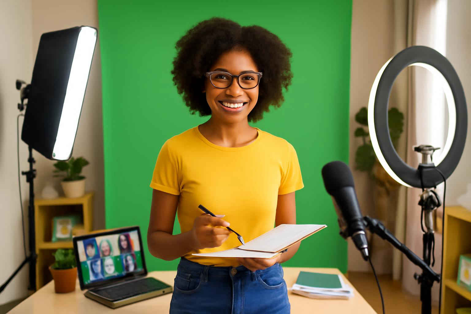 Como escolher e usar tela verde para aulas online imersivas