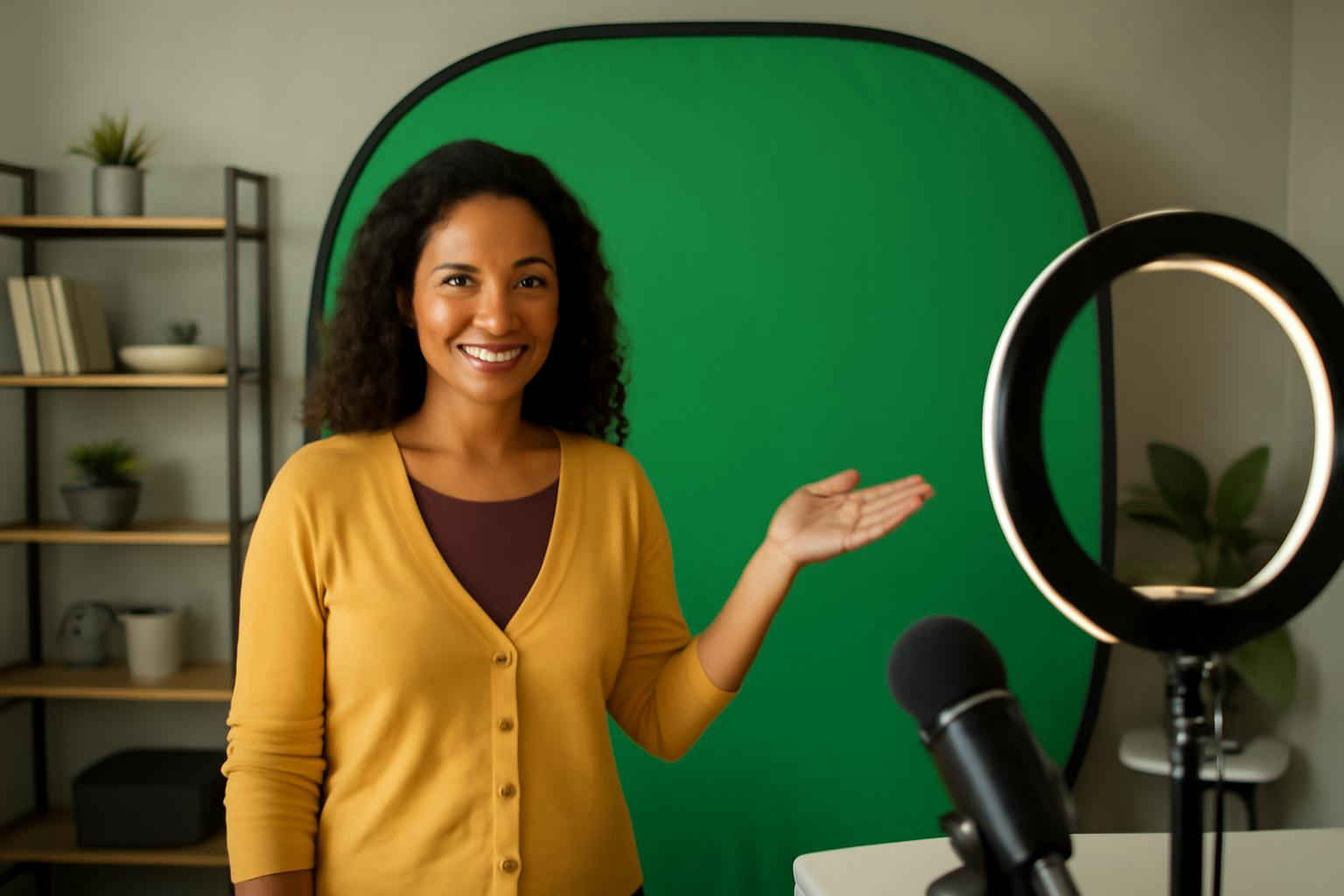 Como usar green screen para aulas online: guia completo